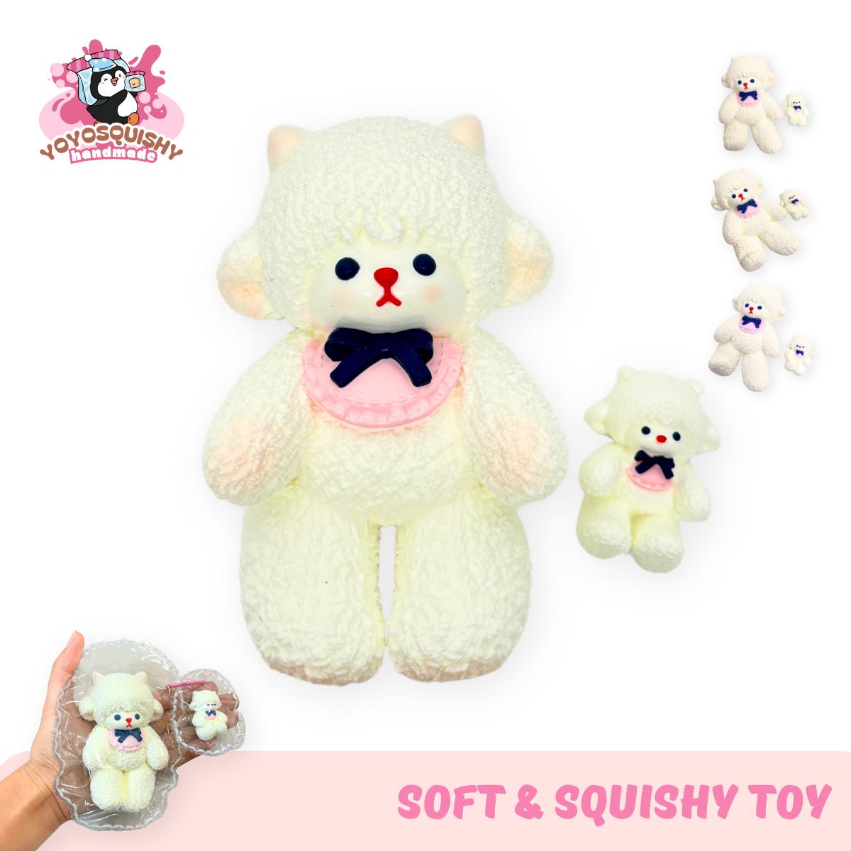 YOYOSQUISHY Little Lamb Doll Set Soft Muddy Texture Taba Squishy Toy ...